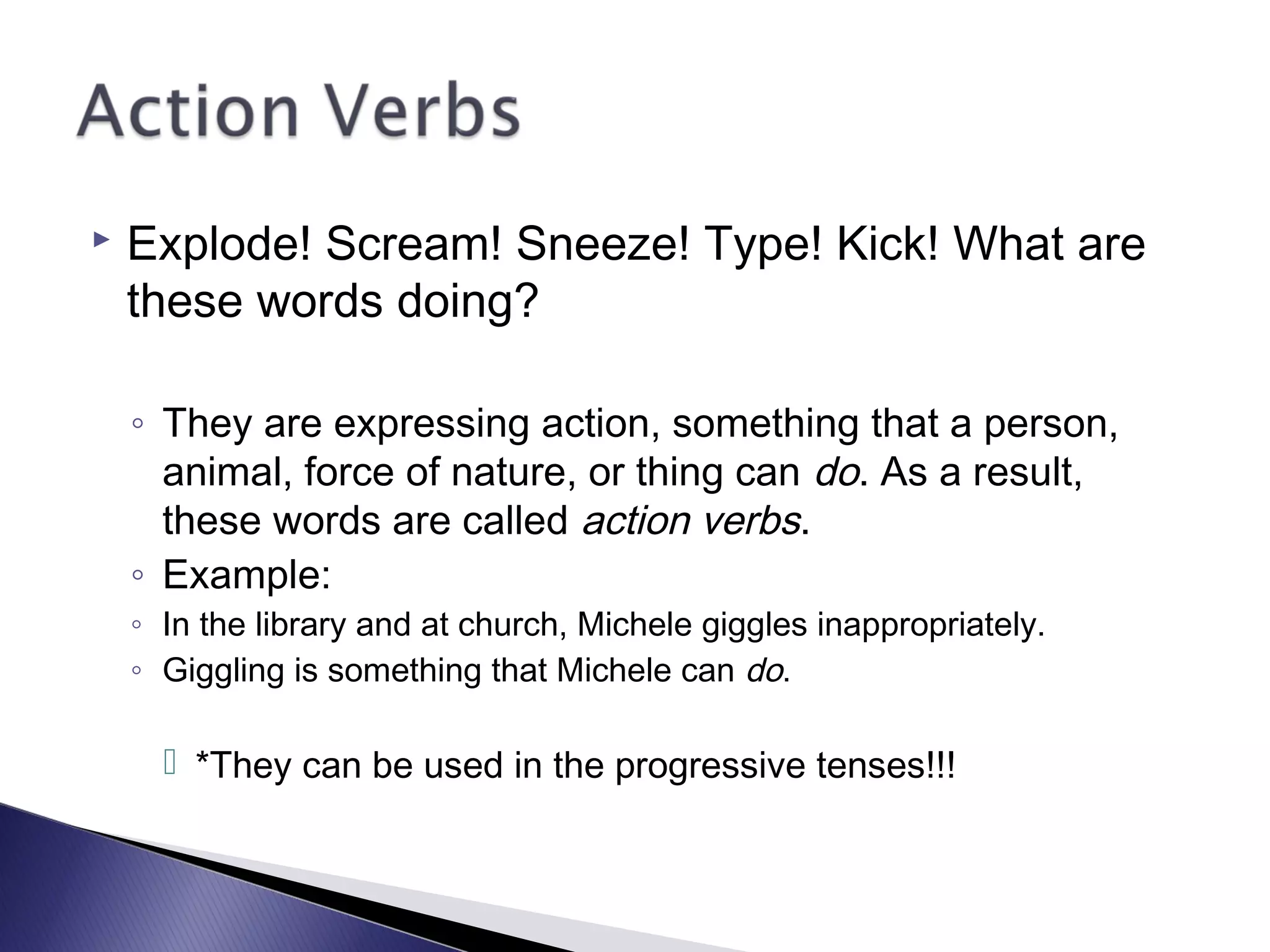 Action verbs | PPT