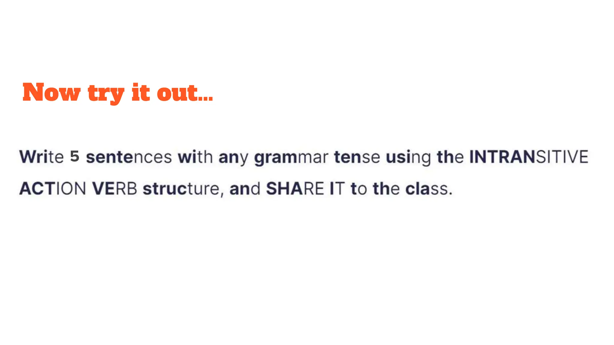 action verbs with transitive and intransitive structures | PPT