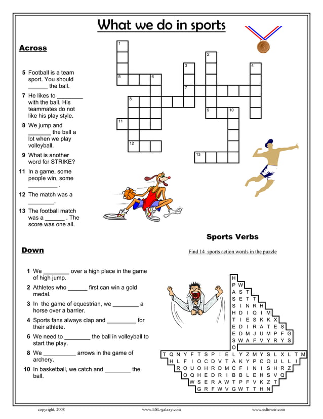 Action verbs sports-hobbies-olympics