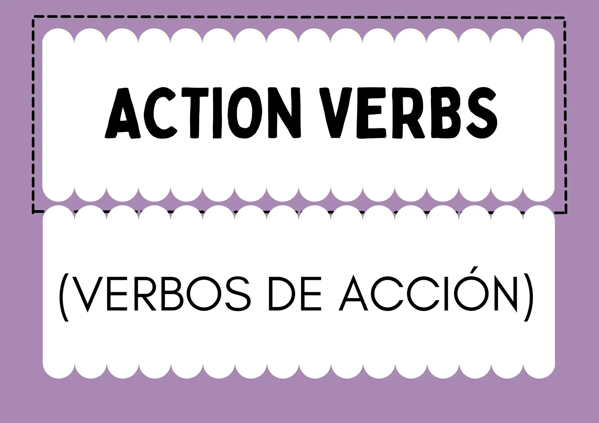 Action Verbs (Vocab. Flashcards in PDF format) | PDF