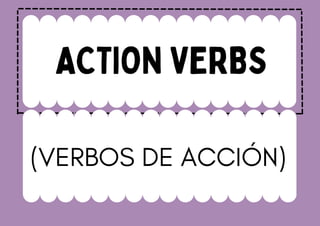Action Verbs (Vocab. Flashcards in PDF format) | PDF
