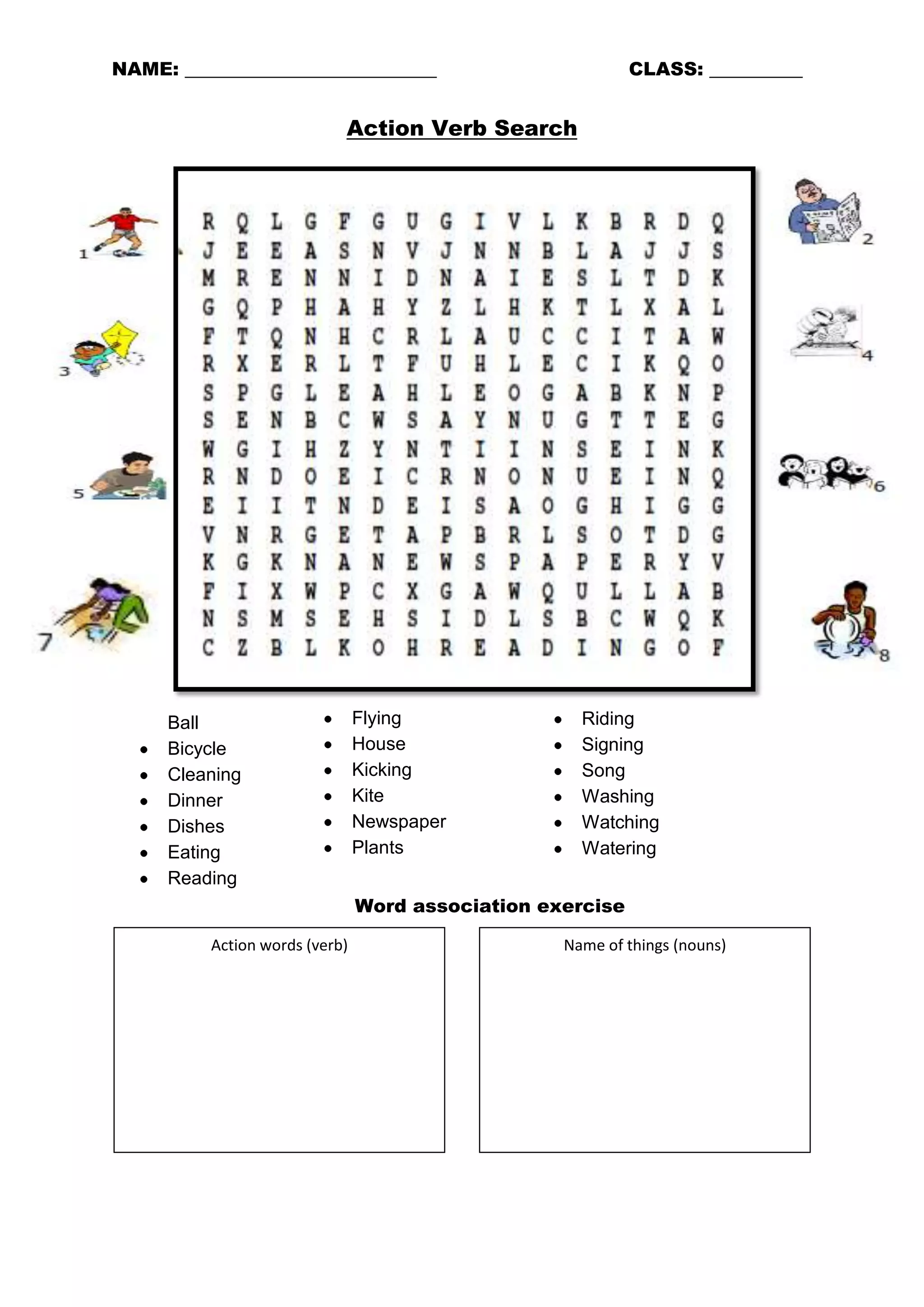 Action verb search | DOCX