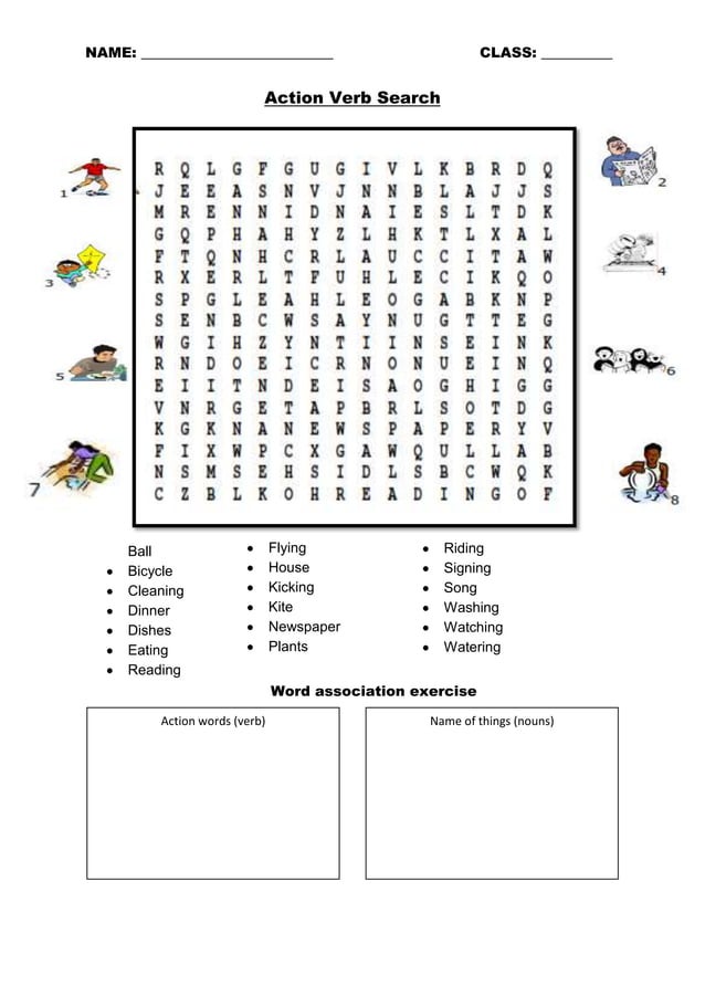Action verb search | DOCX
