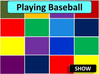 Action Verbs _In the Park.pptx | Baseball | Sports