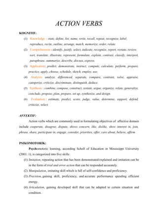 Action verbs kko (2) | PDF