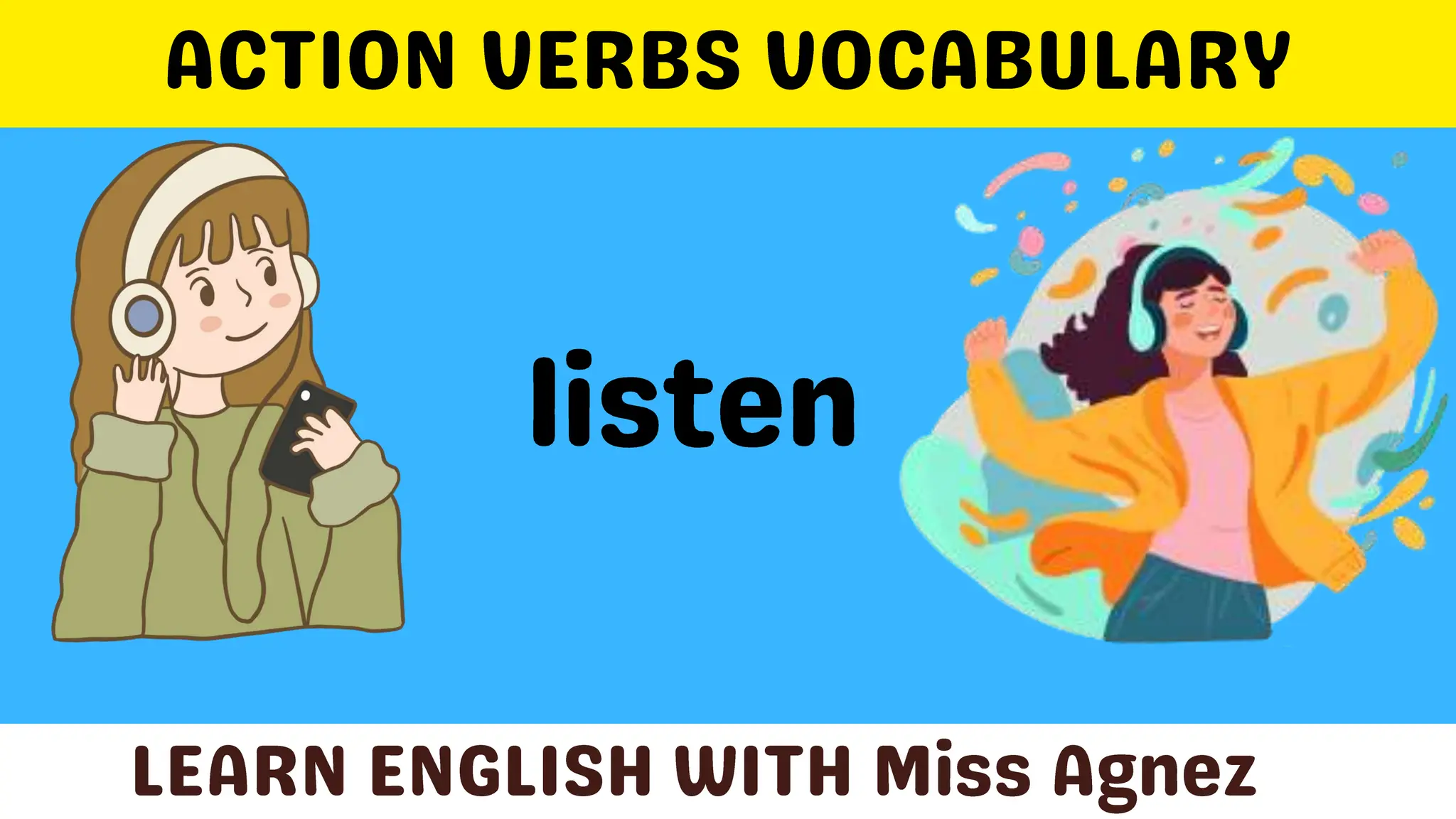 Learn Action Verbs / Body Movement Vocabulary with Pictures and ...