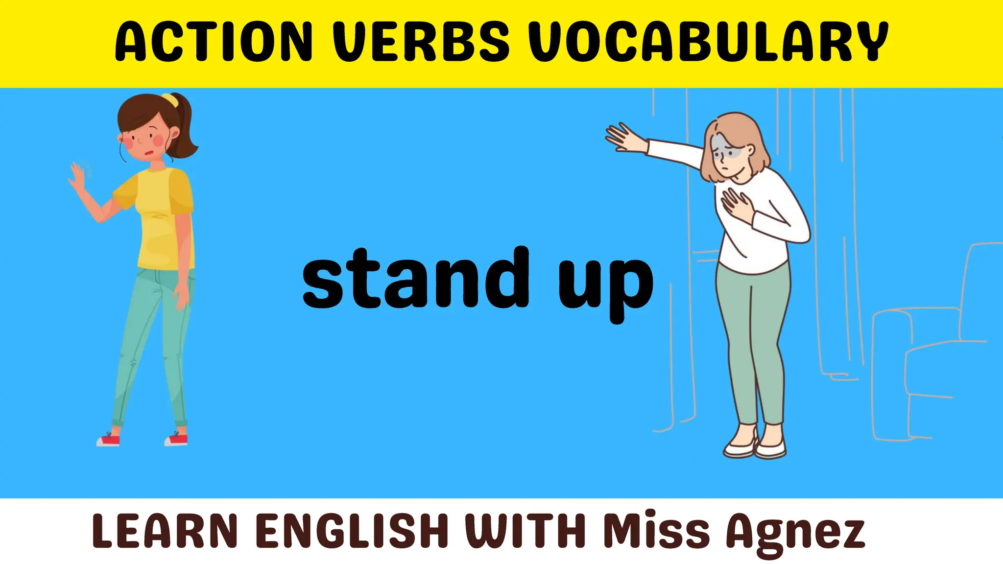 Learn Action Verbs / Body Movement Vocabulary with Pictures and ...