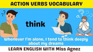 Learn Action Verbs / Body Movement Vocabulary with Pictures and ...