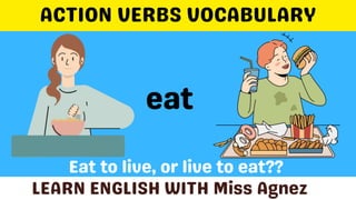Learn Action Verbs / Body Movement Vocabulary with Pictures and ...