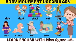 Learn Action Verbs / Body Movement Vocabulary with Pictures and ...