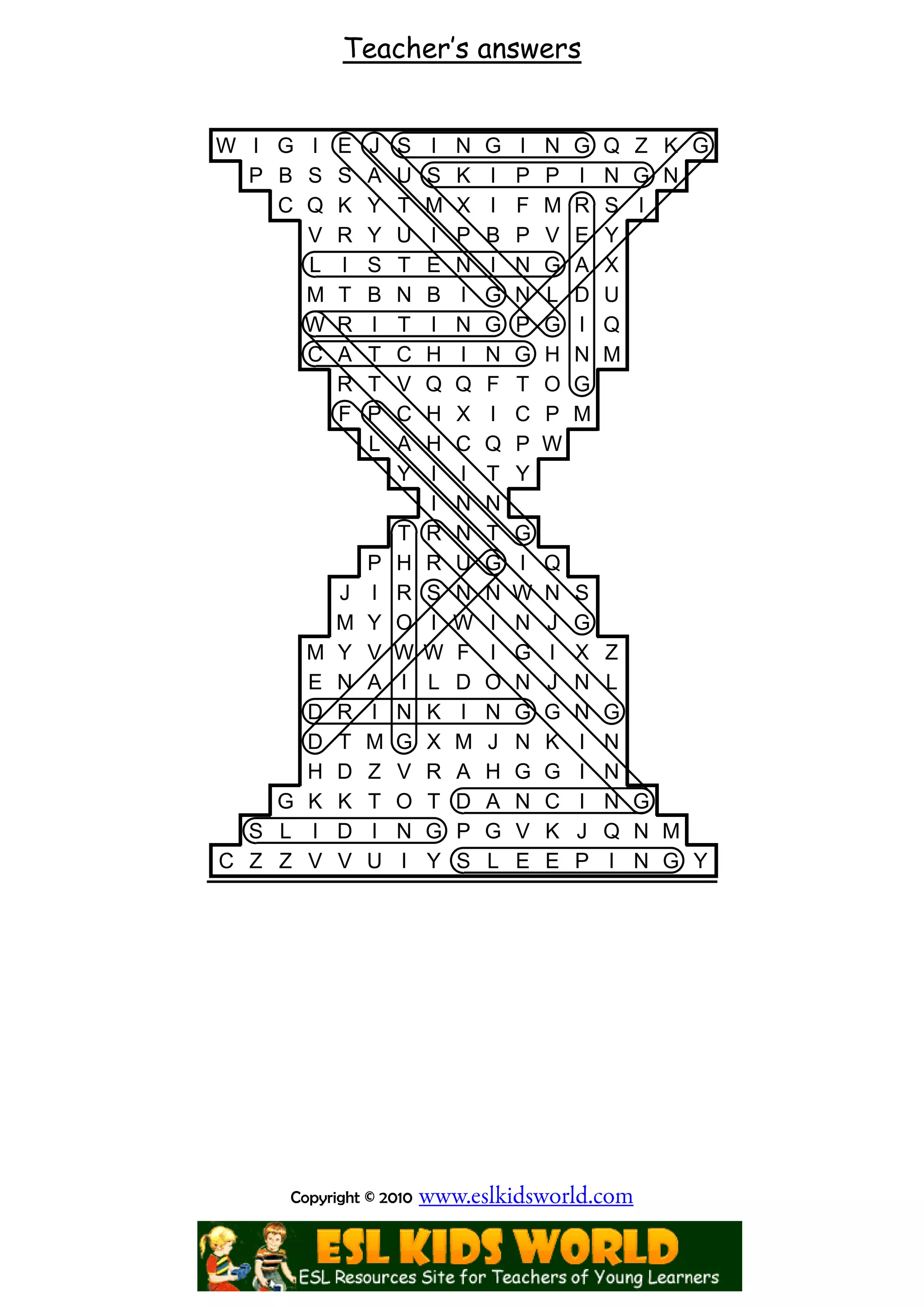 Action verbs wordsearch | PDF