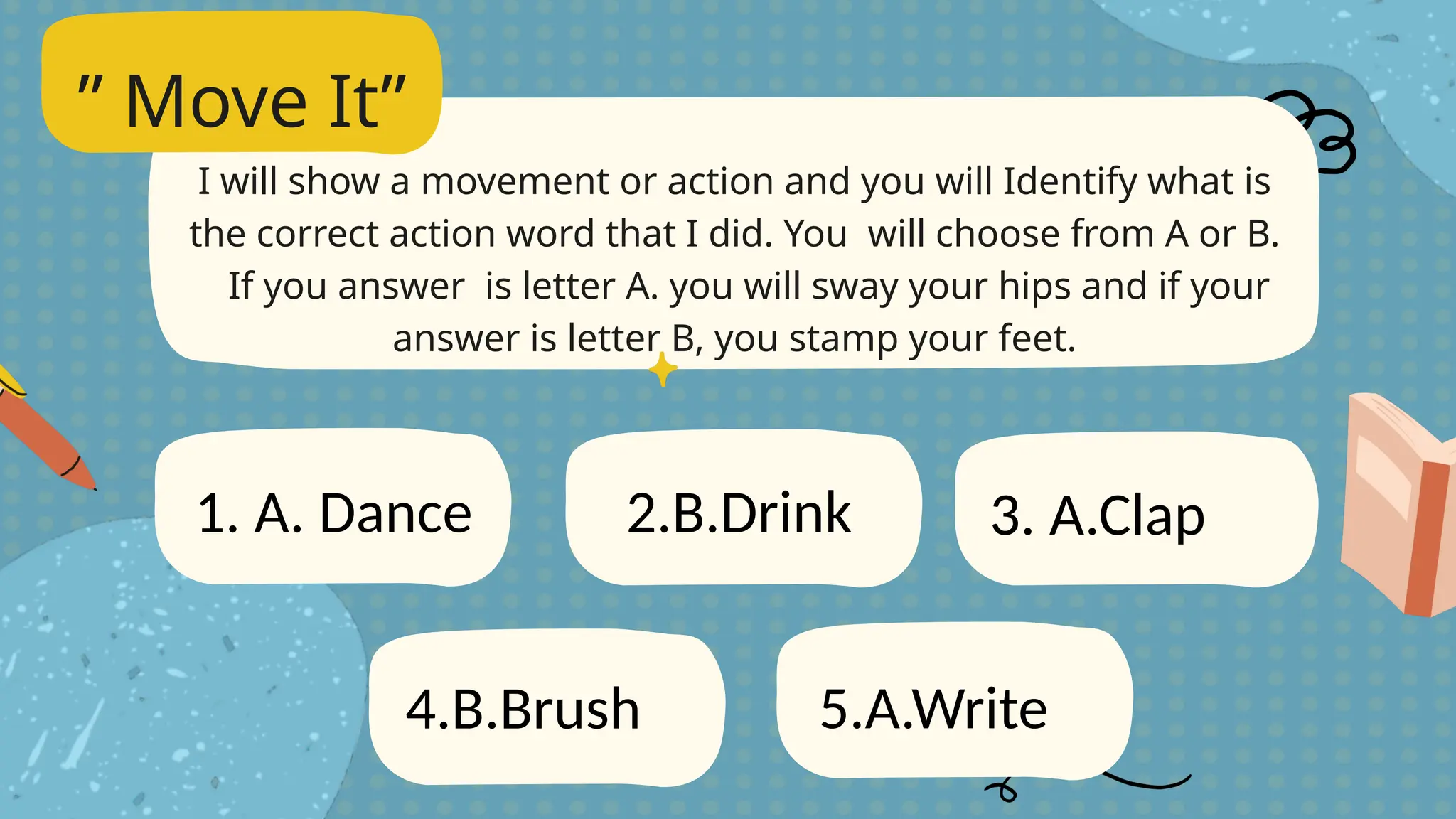 Action Words 2. for Grade 1 teaching aids | PPTX