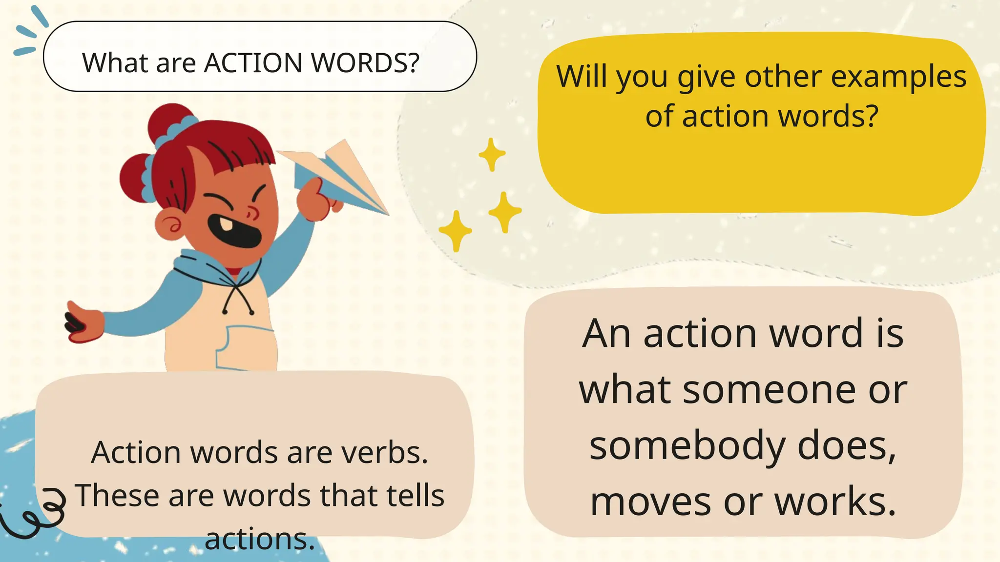 Action Words 2. for Grade 1 teaching aids | PPTX