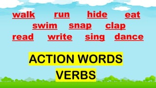 IDENTIFY VERBS OR ACTION WORDS IN SENTENCES | PPTX