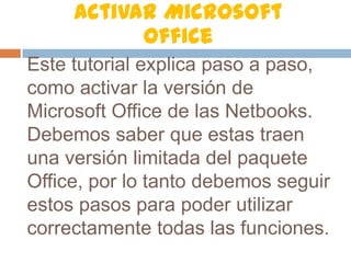 Activar microsoft office | PPTX