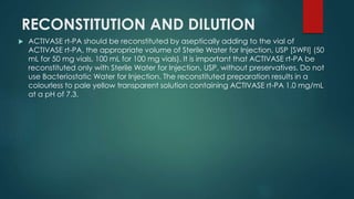 Activase product monograph | PPTX