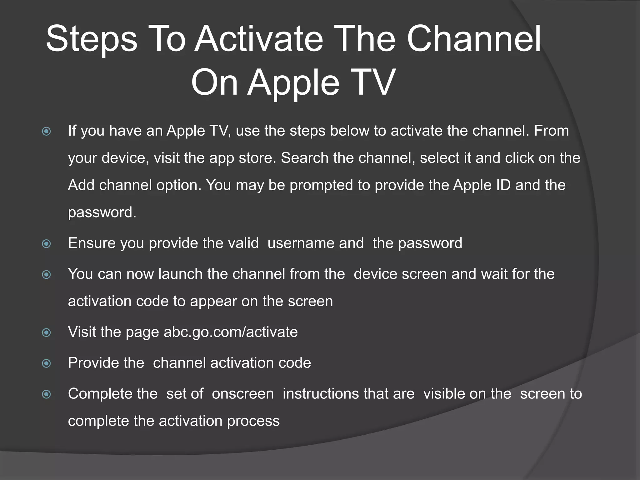 Activate abc Channel On Roku | PPTX