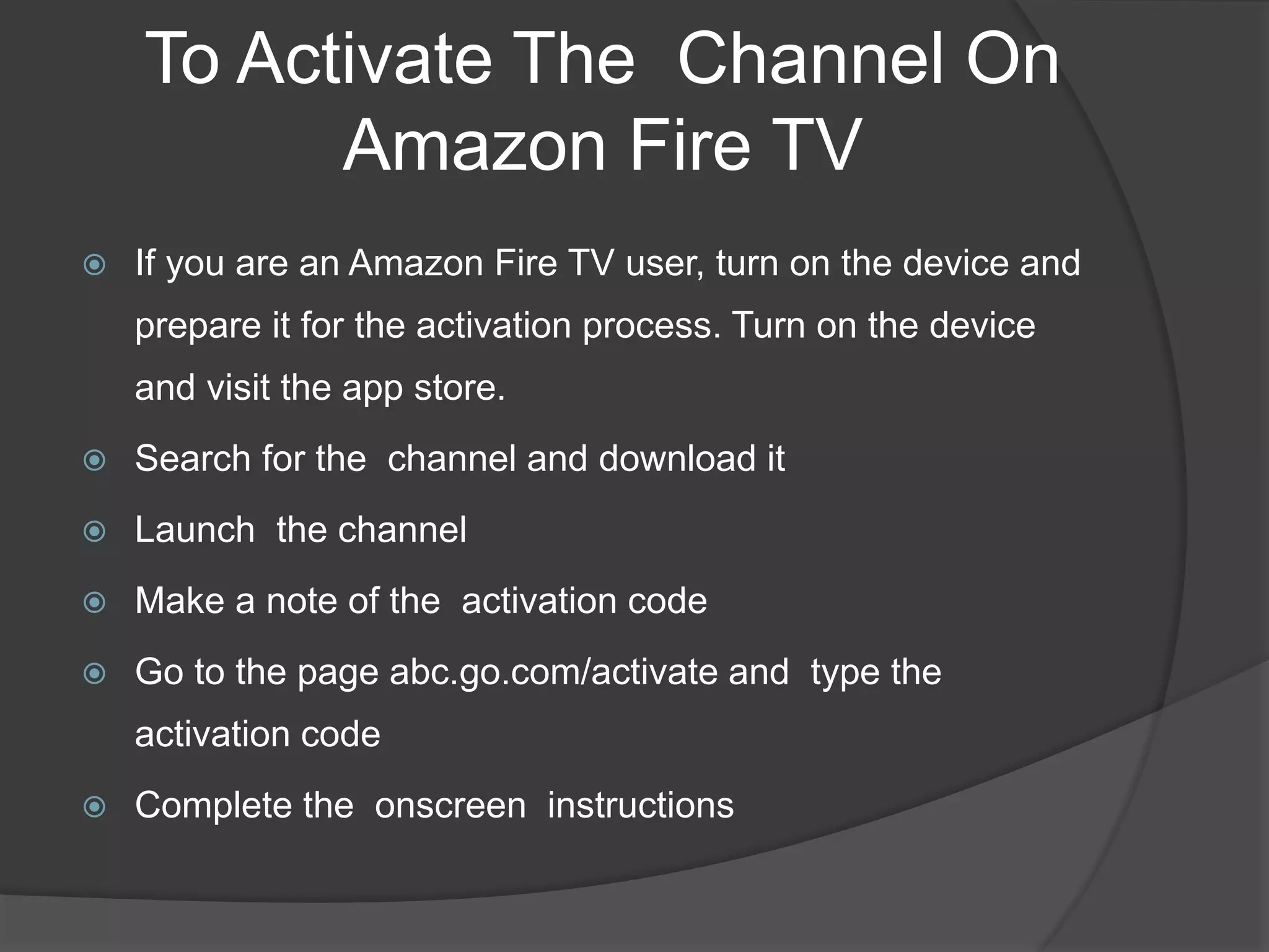 Activate abc Channel On Roku | PPTX