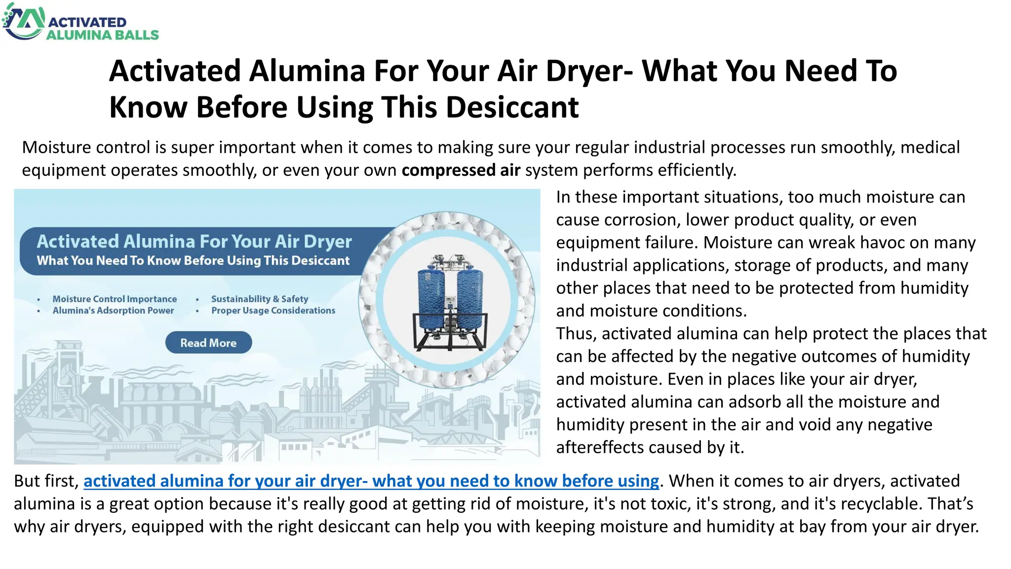 Activated Alumina For Your Air Dryer- What You Need To Know Before ...