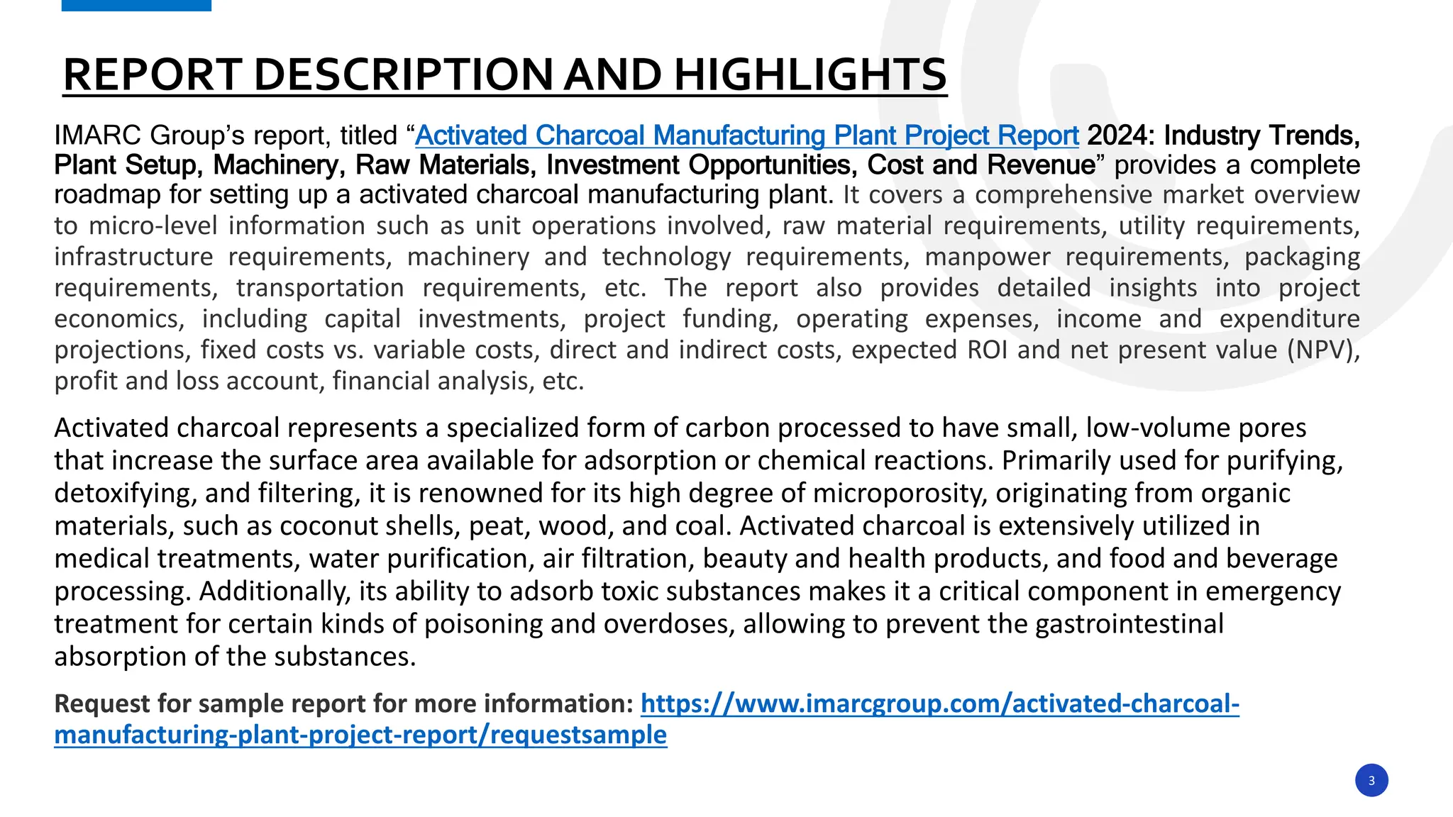 Detailed Project Report on Activated Charcoal Manufacturing Plant Setup ...