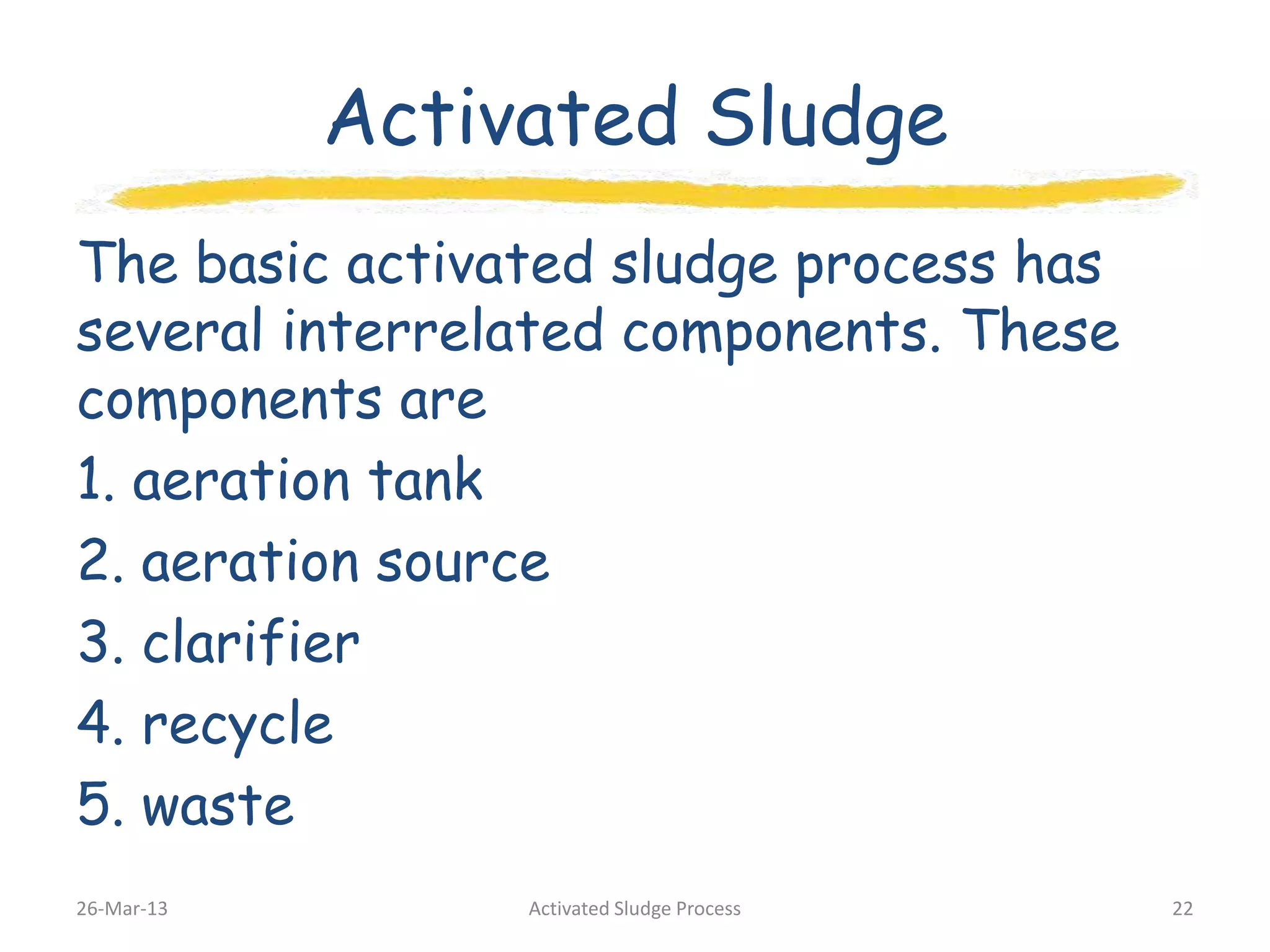 Activated Sludge Process | PPTX