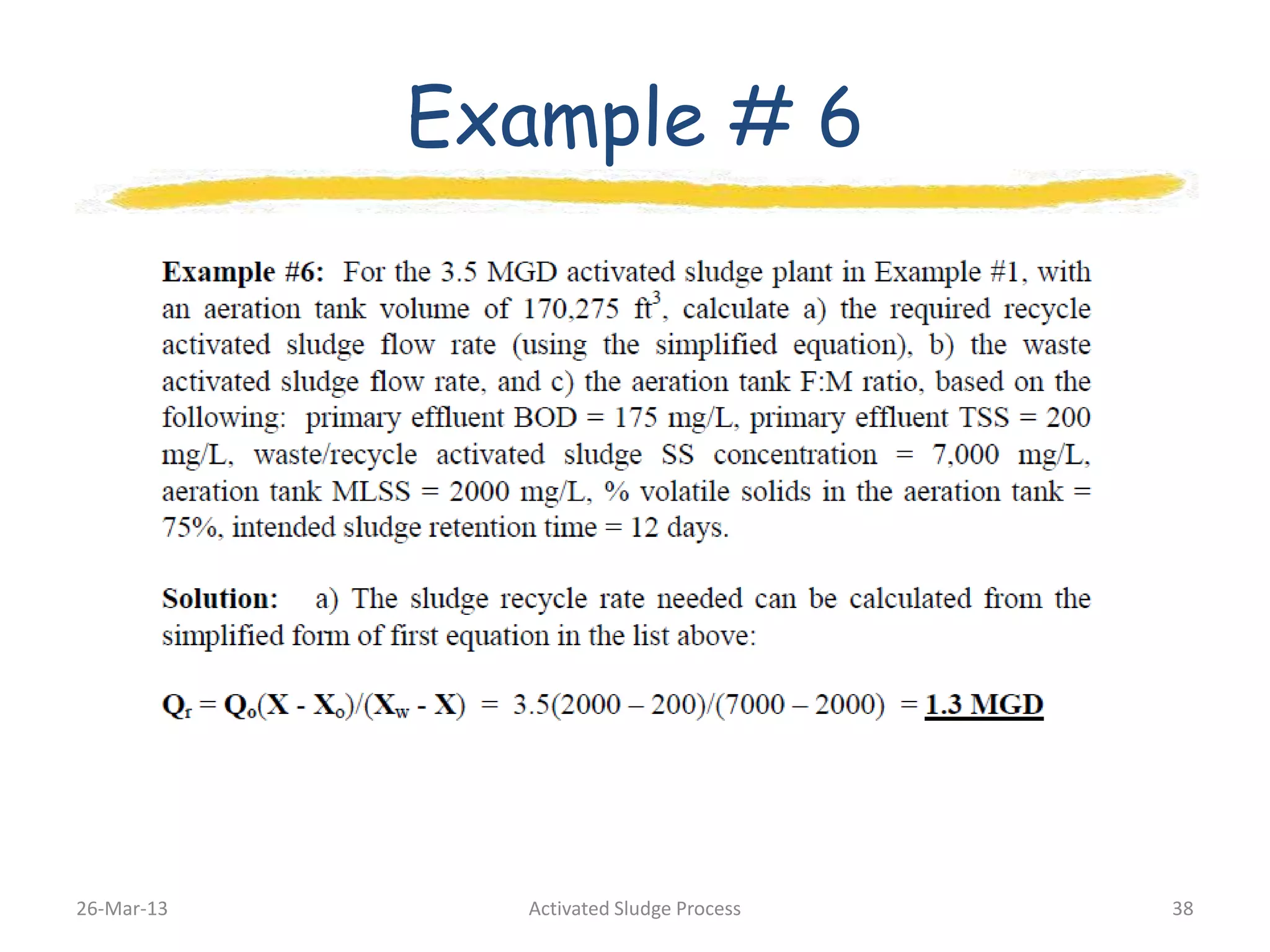 Activated Sludge Process | PPTX