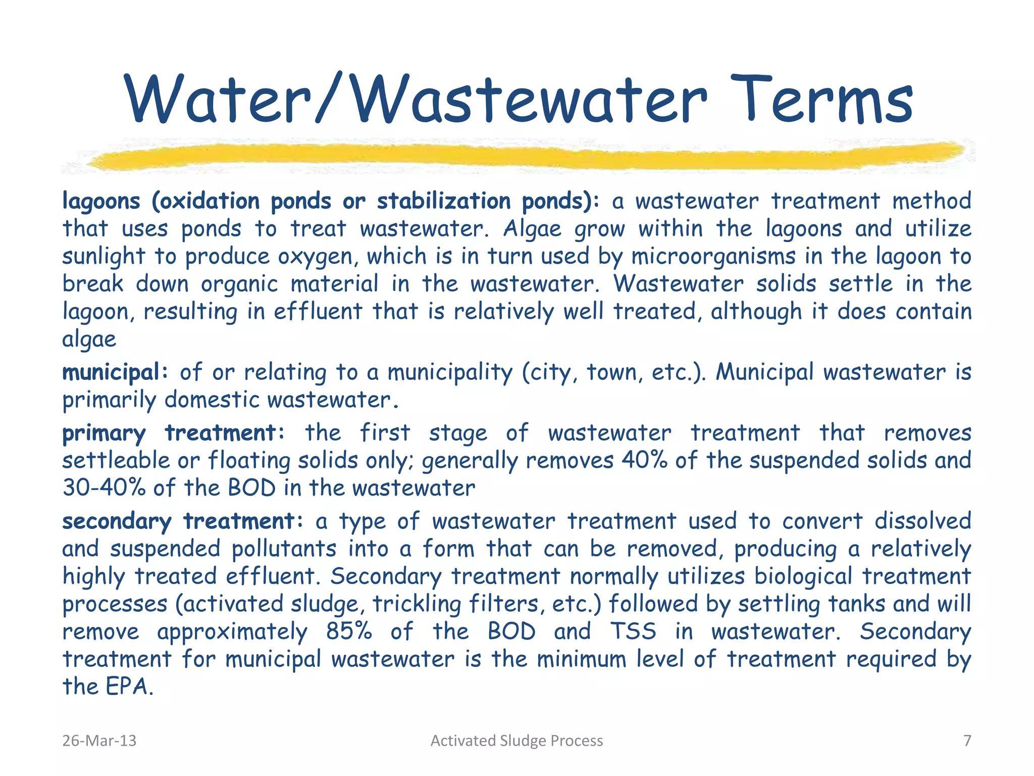 Activated Sludge Process | PPTX