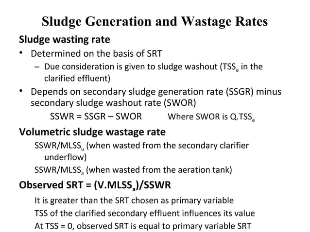 Activated sludge process | PPT | Chemistry | Science