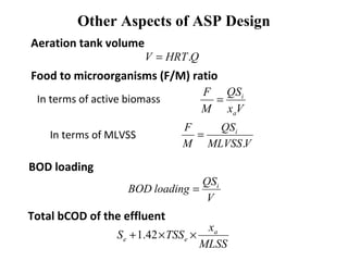 Aeration Tank Design Calculation