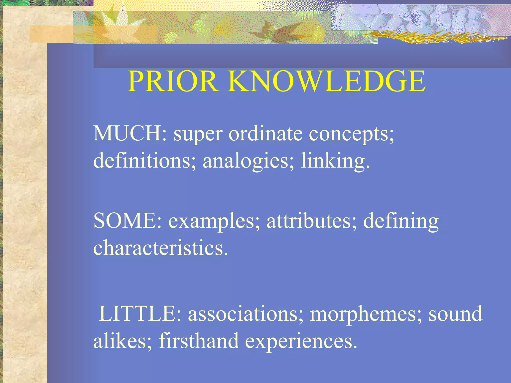 Activating Prior Knowledge | PPT