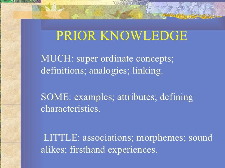 Activating Prior Knowledge activating-prior-knowledge
