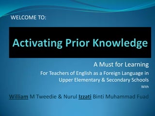 Activating Prior Knowledge: The First Step in Active Learning | PPTX