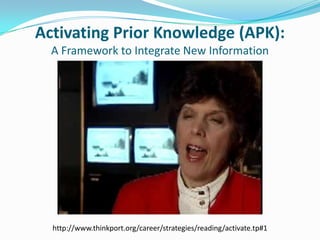Activating Prior Knowledge: The First Step in Active Learning | PPTX