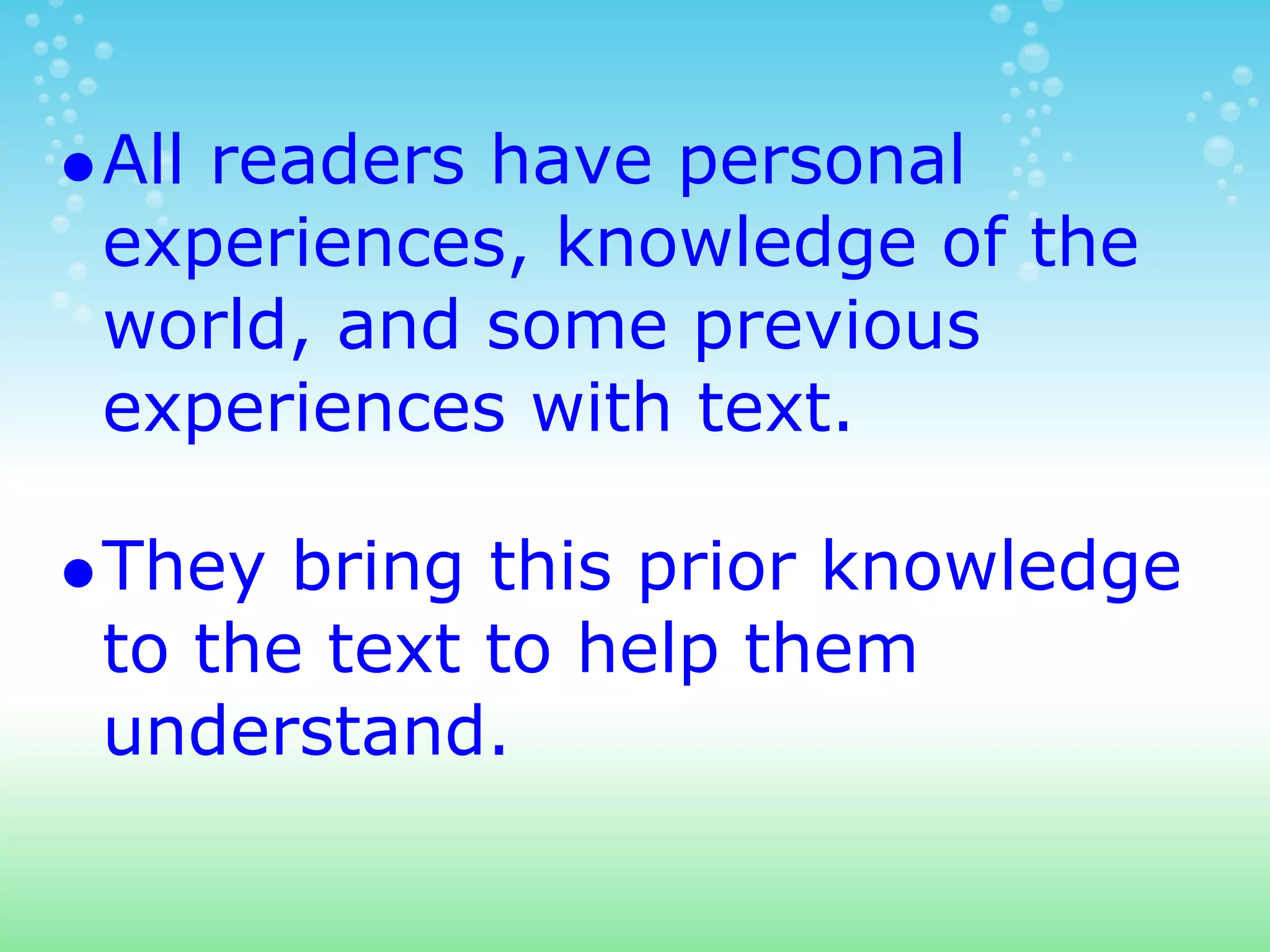 Activating prior knowledge_and_making_connecti | PPT