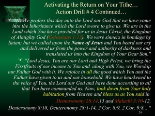 Activating the return on your tithe… (2) | PPT