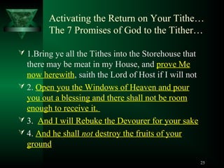 Activating the return on your tithe… (2) | PPT