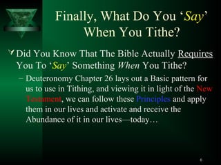 Activating the return on your tithe… (2) | PPT