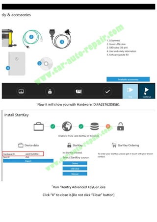 Activating x entry 9.2020