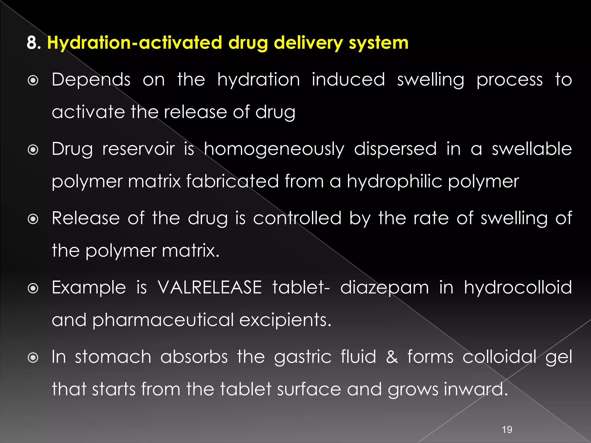 Activation modulated drug delivery systems | PPTX | Chemistry | Science