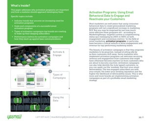Activation Campaigns: Using Email Behavioral Data to Engage and ...