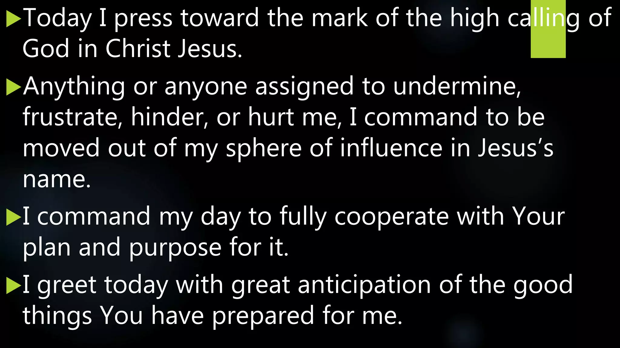 How to Pray to Command your Morning | PPTX | Spirituality | Religion ...
