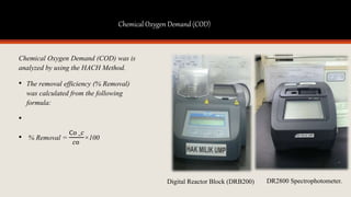 Activation of hydrogen peroxide by chemical reagent to reduce COD in ...
