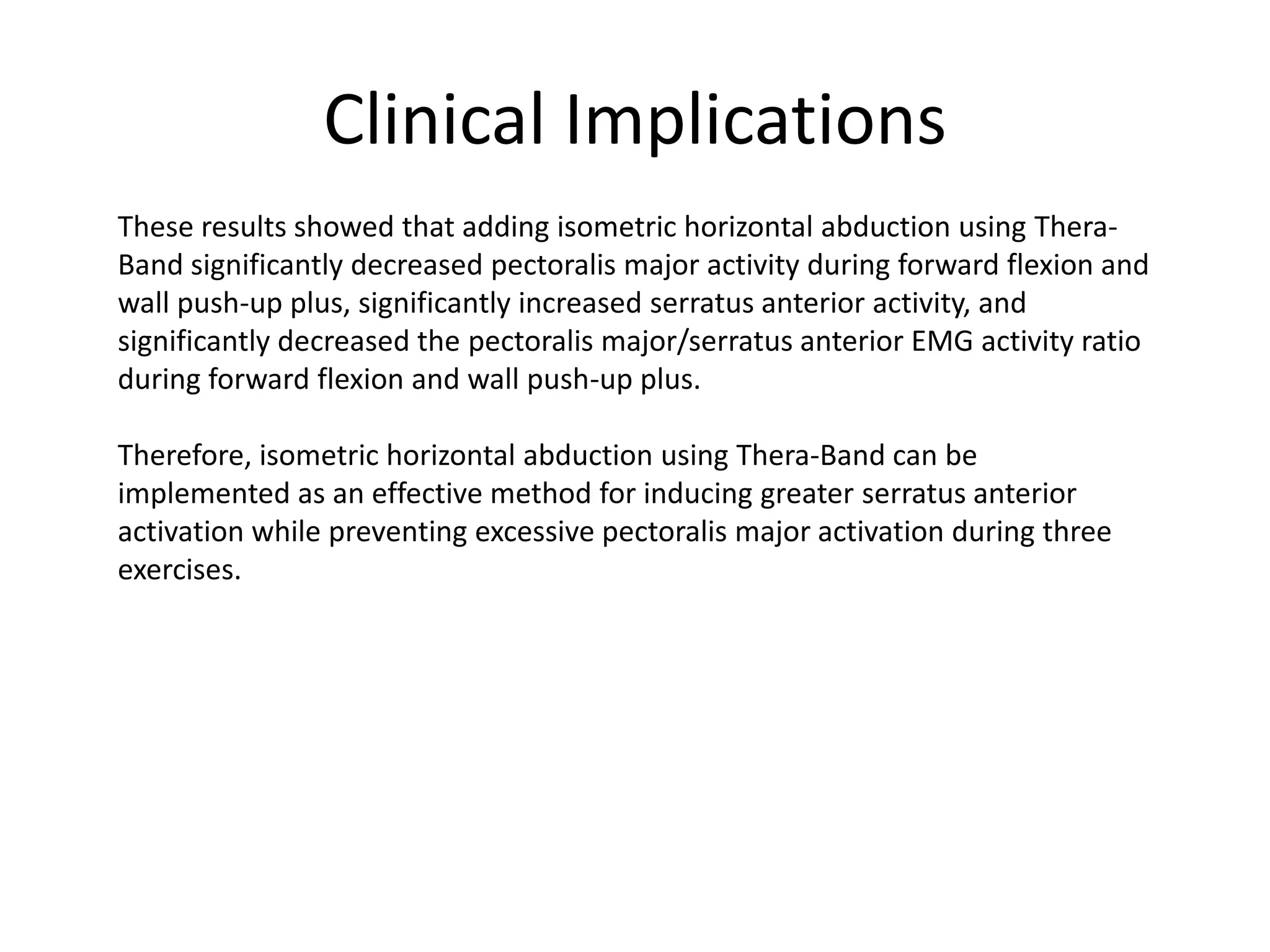 Activation of serratus anterior during horizontal abduction | PPT