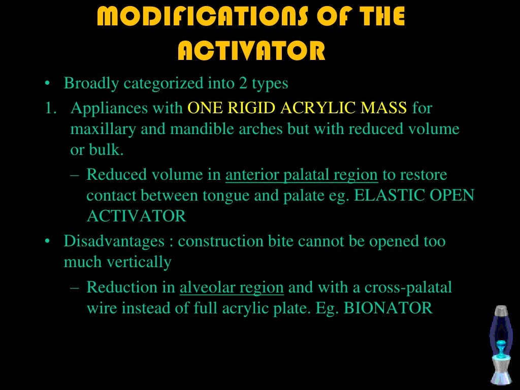 Activator and its modifications
