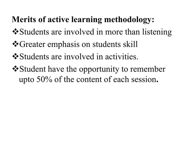 Active learning methodology | PPTX