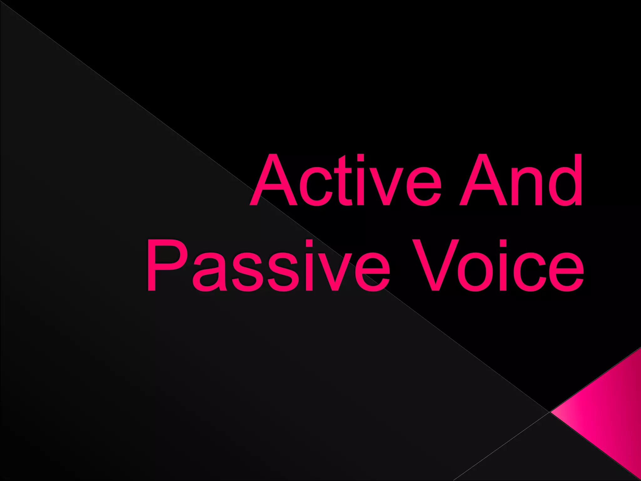 Active and passive voice | PPTX