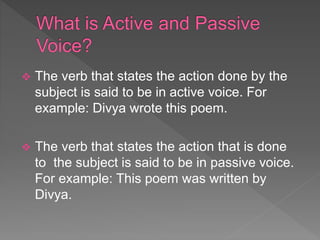 Active and passive voice | PPT