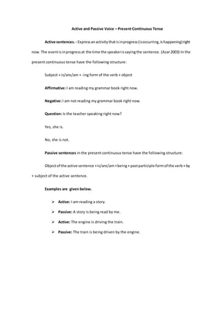 Active and-passive-voice-present-continuous-grammar | DOCX