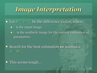 Gil Shapira's Active Appearance Model slides | PPT