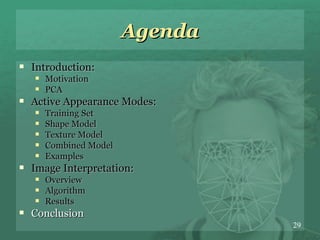 Gil Shapira's Active Appearance Model slides | PPT